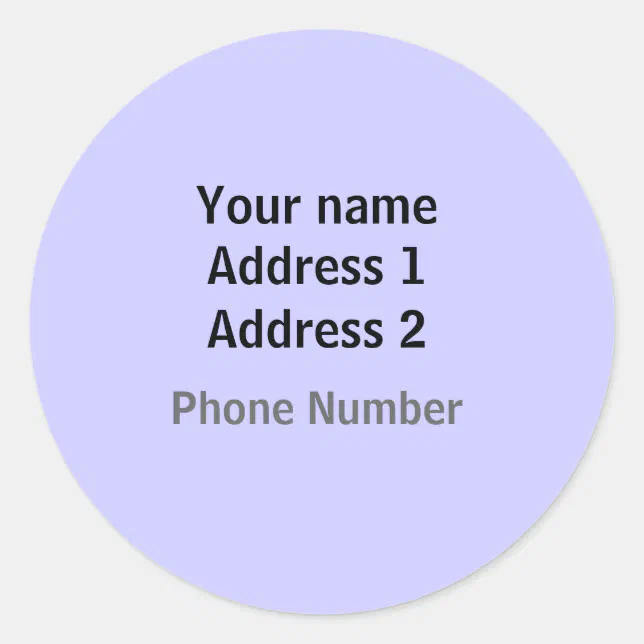 Plain Address Labels | Zazzle