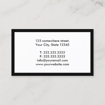 Plain Black Frame Camera Operator Cameraman Business Card | Zazzle