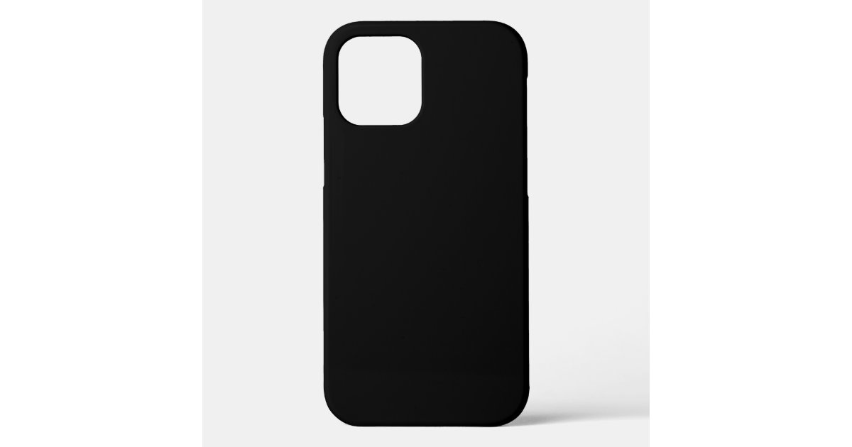 Plain Black Phone Case Blank | Zazzle