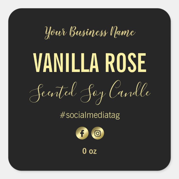 Plain Black Product Labels | Zazzle