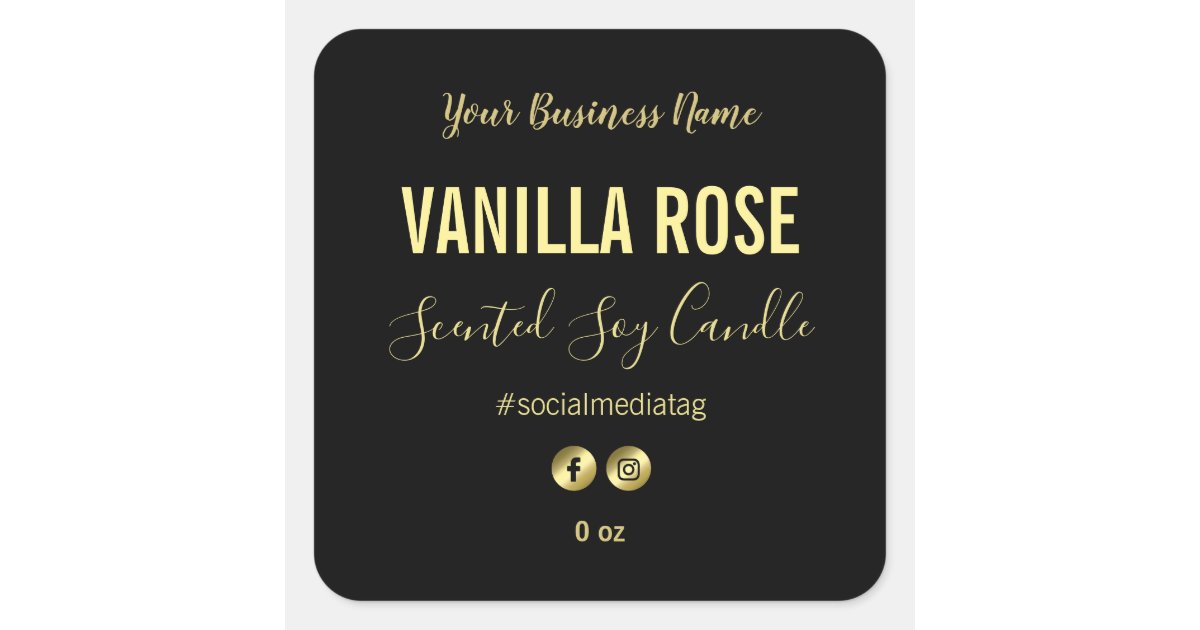Plain Black Product Labels | Zazzle