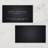 Plain Black Professional Modern Style Business Card | Zazzle