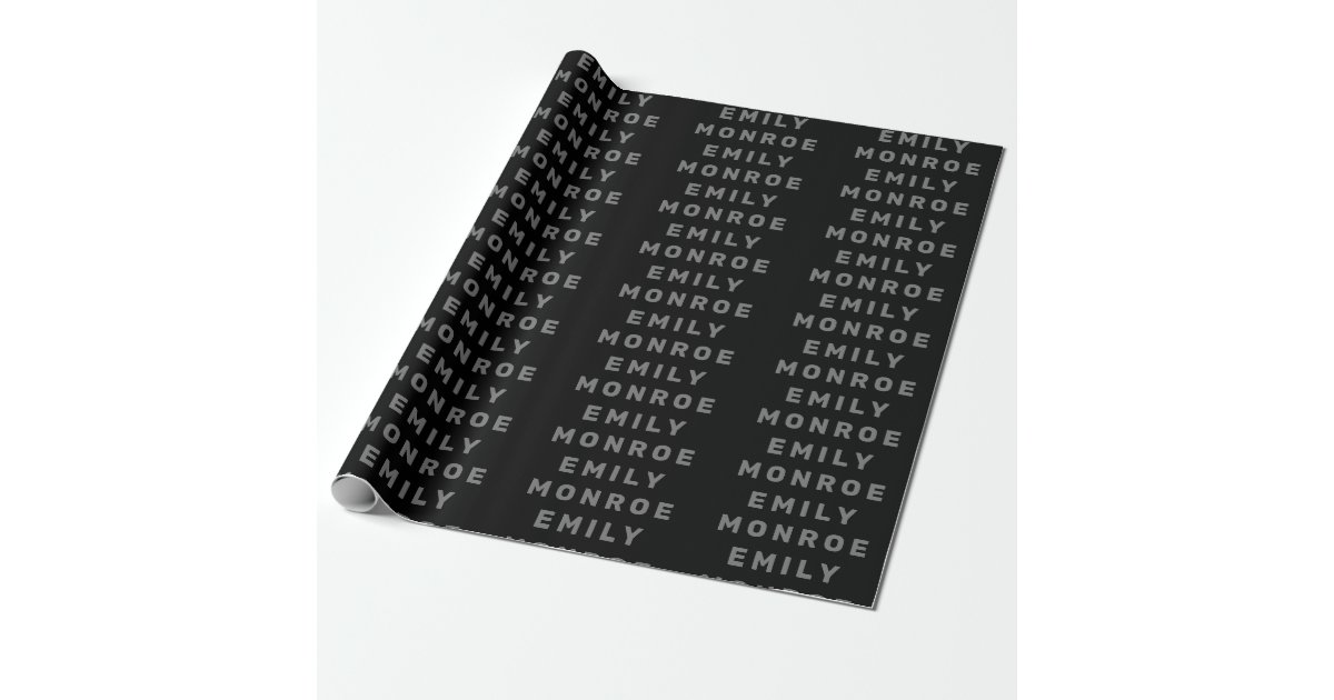 Plain Black & White Modern Minimalist Wrapping Paper | Zazzle