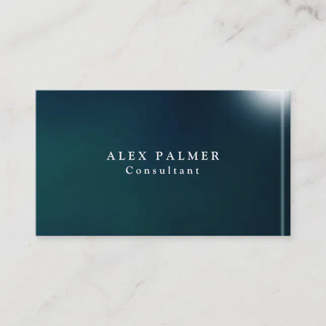 Plain Blue Background Original Futuristic Business Card | Zazzle