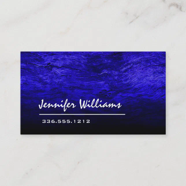Plain Blue Professional Business Card | Zazzle