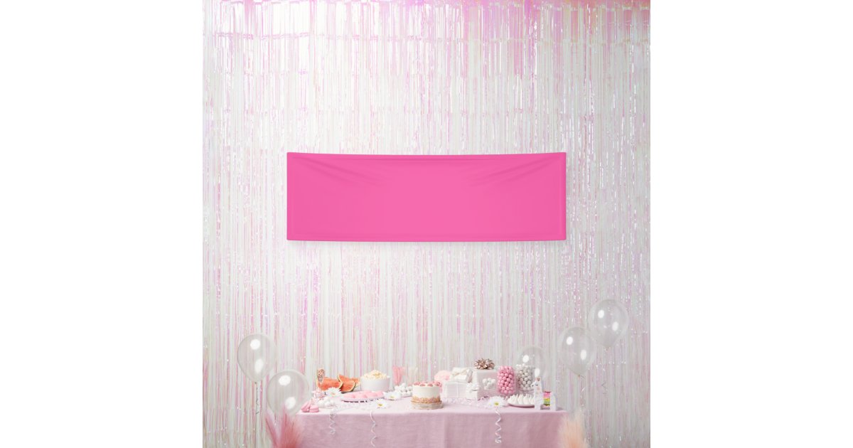 Plain bright hot pink banner | Zazzle