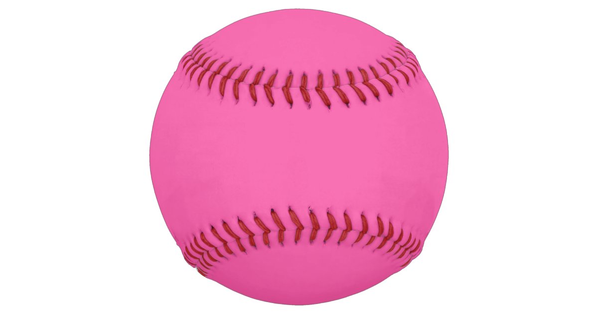 Plain bright hot pink softball | Zazzle
