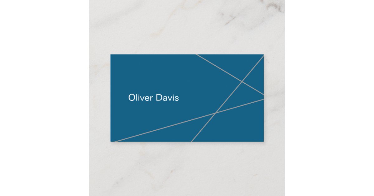 Plain Brisk Blue Business Card | Zazzle