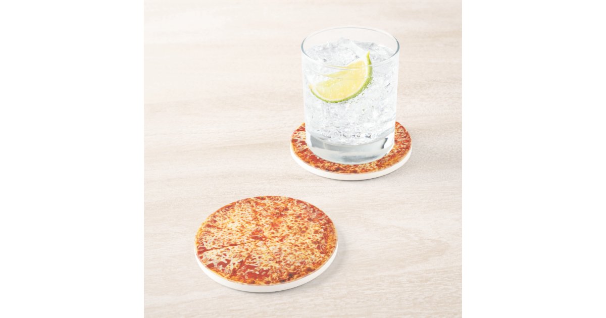 Plain Cheese Pizza Coaster | Zazzle