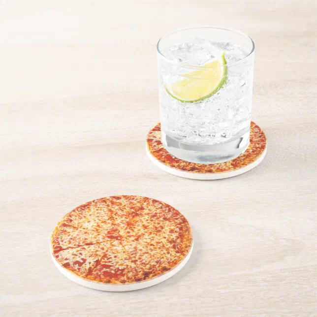 Plain Cheese Pizza Coaster | Zazzle
