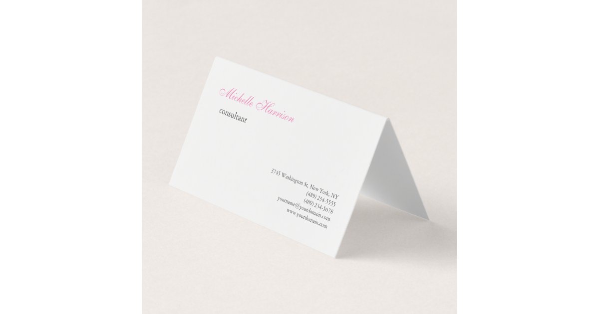 Plain Classical Plain Simple Business Card | Zazzle