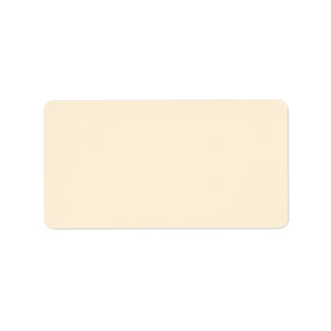 Plain cream or ivory background blank custom label | Zazzle