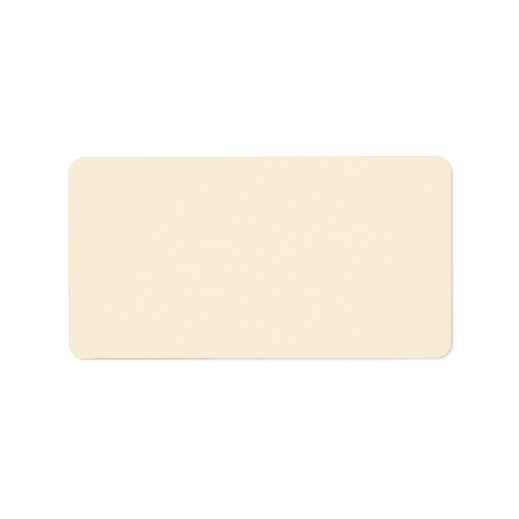 Plain cream or ivory background blank custom label | Zazzle