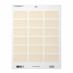 Plain cream or ivory background blank custom label | Zazzle