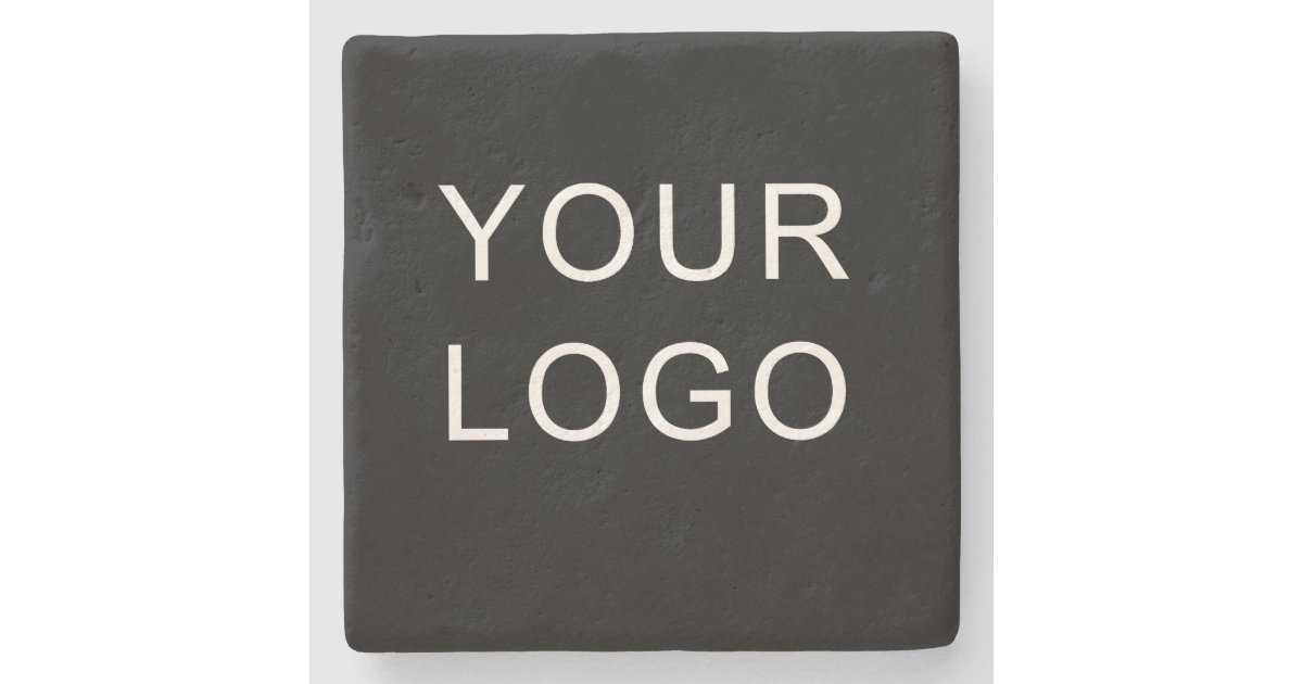 Plain Customizable Business Corporate Logo Stone Coaster | Zazzle