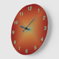 Plain Deep Burnt Orange >Kitchen Clocks | Zazzle