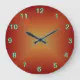 Plain Deep Burnt Orange >Kitchen Clocks | Zazzle