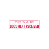Plain "DOCUMENT RECEIVED" Rubber Stamp | Zazzle