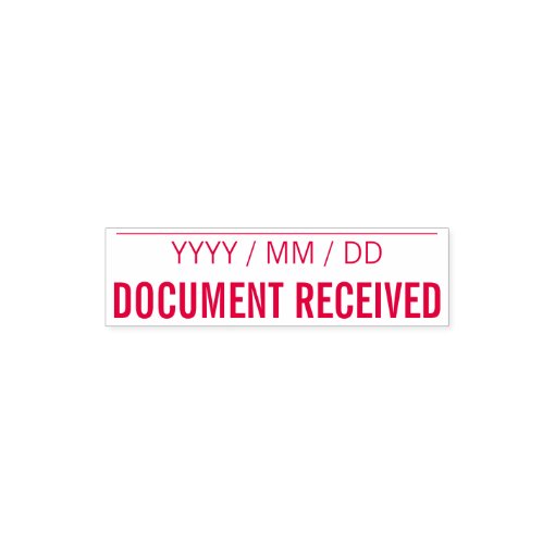 Plain "DOCUMENT RECEIVED" Rubber Stamp | Zazzle