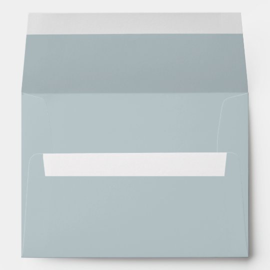 Plain Dusty Blue Wedding Invitation Envelope | Zazzle.com