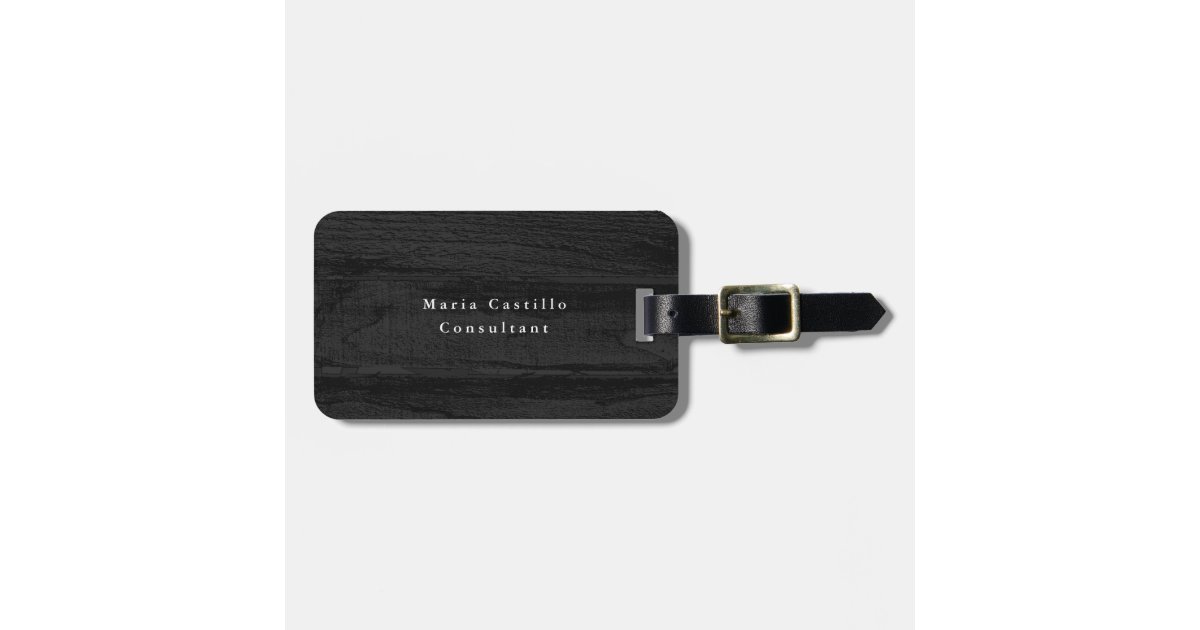 Plain Elegant Grey Wood Minimalist Modern Luggage Tag | Zazzle