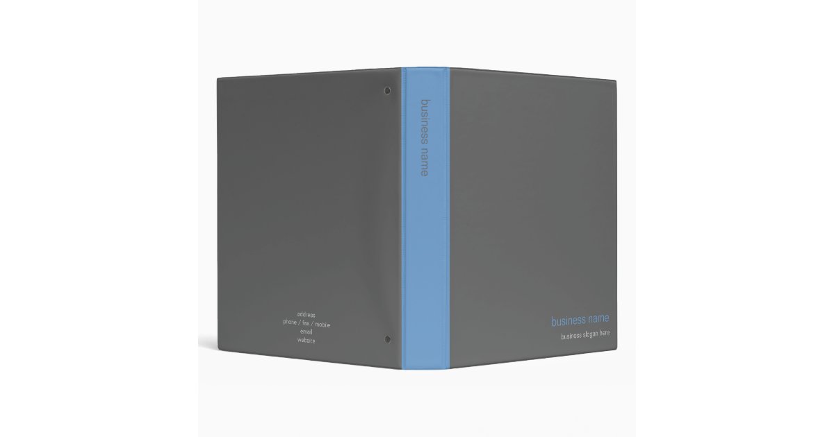 Plain Elegant Modern Simple Blue Stripe 3 Ring Binder | Zazzle