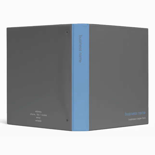 Plain Elegant Modern Simple Blue Stripe 3 Ring Binder | Zazzle