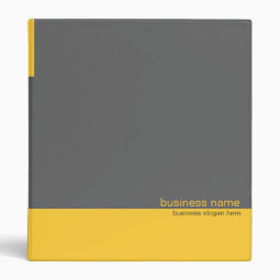 Plain Elegant Modern Simple Yellow / Grey Stripe Binder | Zazzle