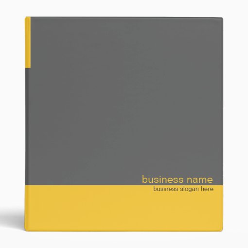 Plain Elegant Modern Simple Yellow / Grey Stripe Binder | Zazzle