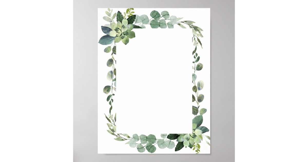 Plain Eucalyptus Green Foliage Poster | Zazzle