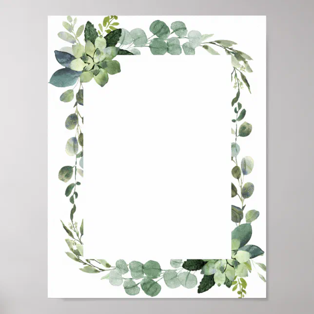 Plain Eucalyptus Green Foliage Poster | Zazzle