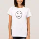 Plain Face Not Smiling on Soft White Cotton T-Shir T-Shirt | Zazzle
