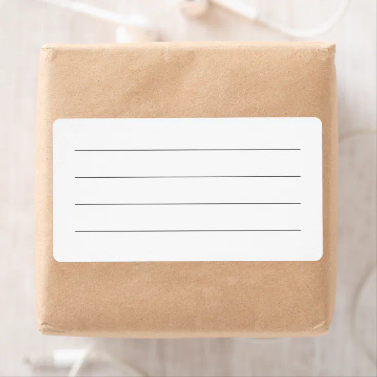 Plain Generic Lined Write-on Multipurpose Label | Zazzle