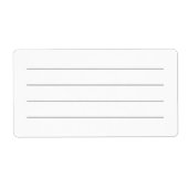 Plain Generic Lined Write-on Multipurpose Label | Zazzle