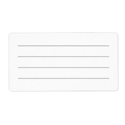 Plain Generic Lined Write-on Multipurpose Label | Zazzle