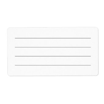 Plain Generic Lined Write-on Multipurpose Label | Zazzle