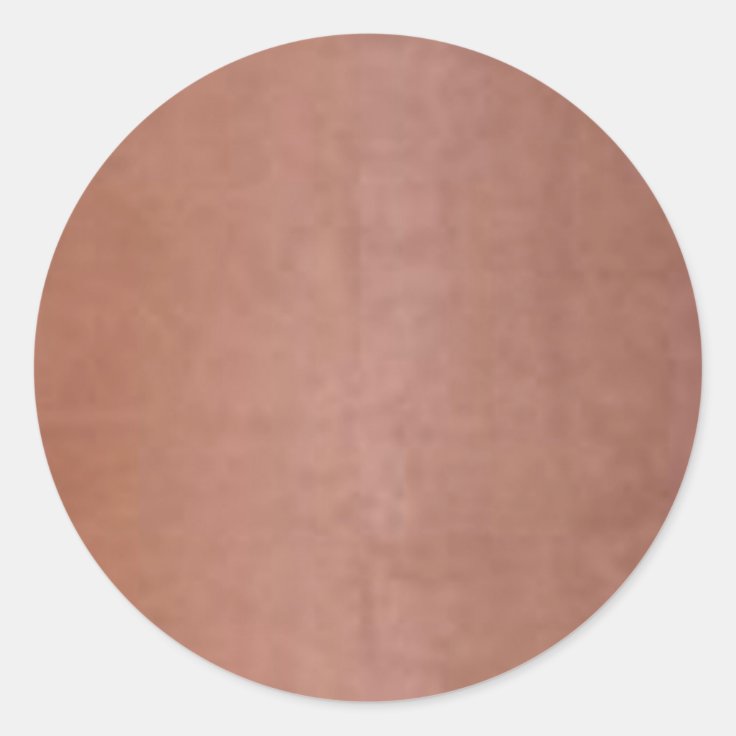 Plain Golden Copper Brown Classic Round Sticker | Zazzle