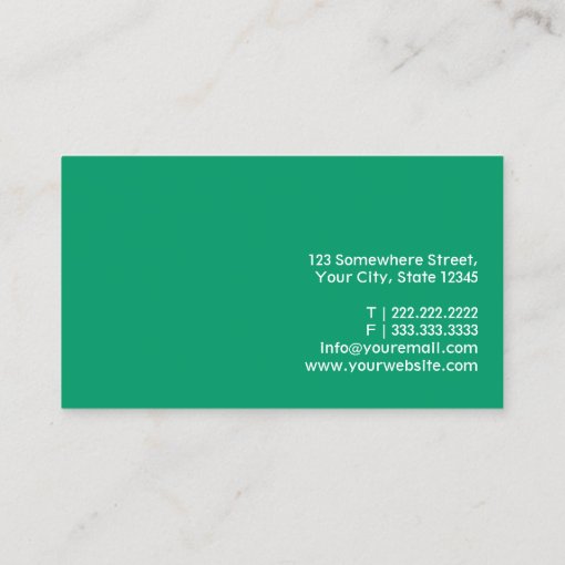 Plain Green Chemical Engineer Business Card | Zazzle