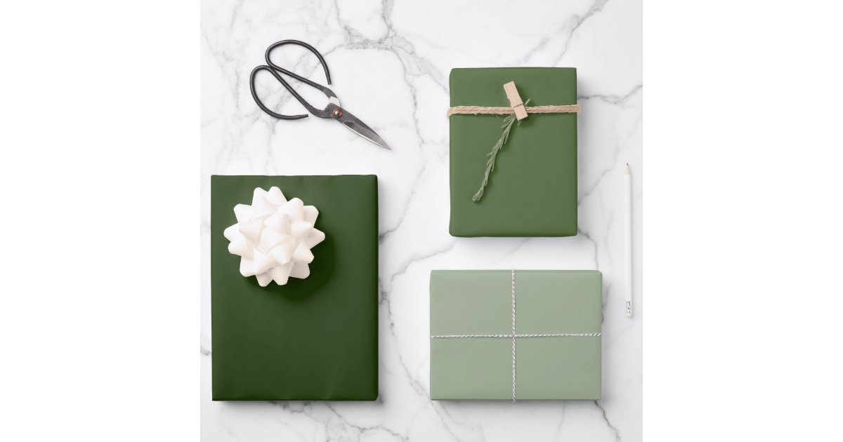 Plain Green Wrapping Paper Sheets | Zazzle
