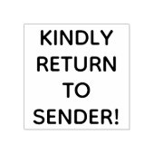 Plain "KINDLY RETURN TO SENDER!" Rubber Stamp | Zazzle