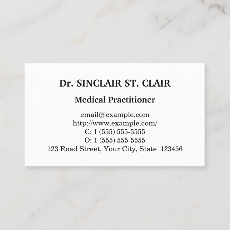 Plain, Minimalist & Basic Business Card | Zazzle