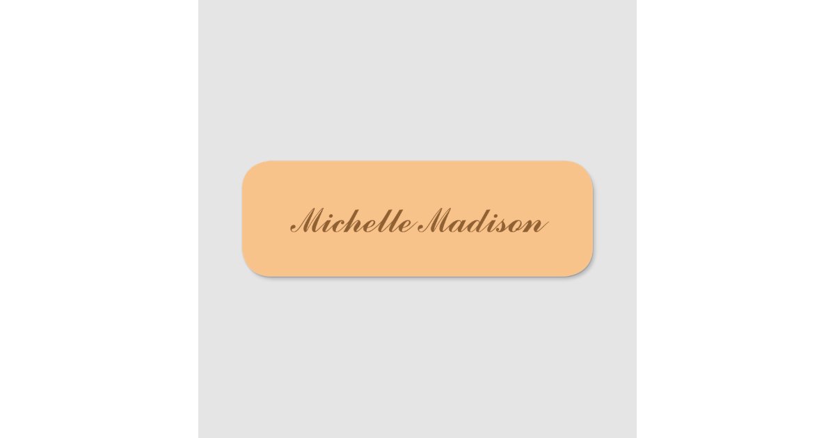 Plain Minimalist Modern Calligraphy Name Tag | Zazzle