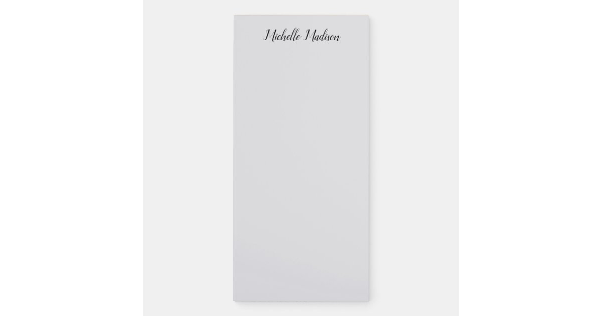 Plain Minimalist Modern Handwriting Calligraphy Magnetic Notepad | Zazzle