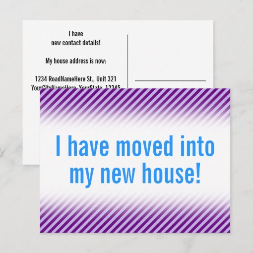 Plain & Minimalist New Home Postcard | Zazzle