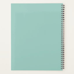 Plain Mint Green Personalized Planner | Zazzle