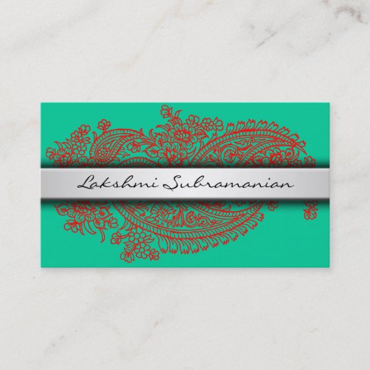 Plain Modern India Paisley Business Cards | Zazzle.com
