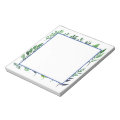 Plain Modern Minimalist Floral Greenery Notepad | Zazzle