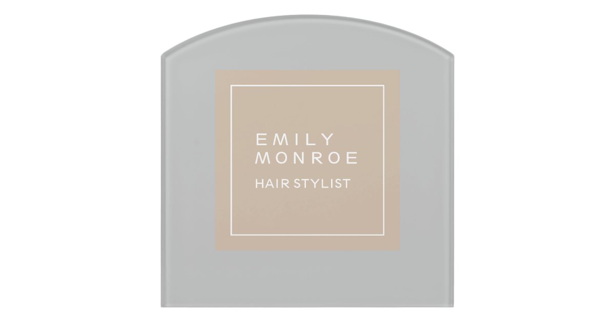 Plain Modern Minimalist Your Name Pastel Color Door Sign | Zazzle