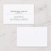 Plain Modern Simple Design Elegant Professional Business Card | Zazzle