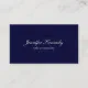 Plain Navy Blue Simple Classical Handwriting Business Card | Zazzle